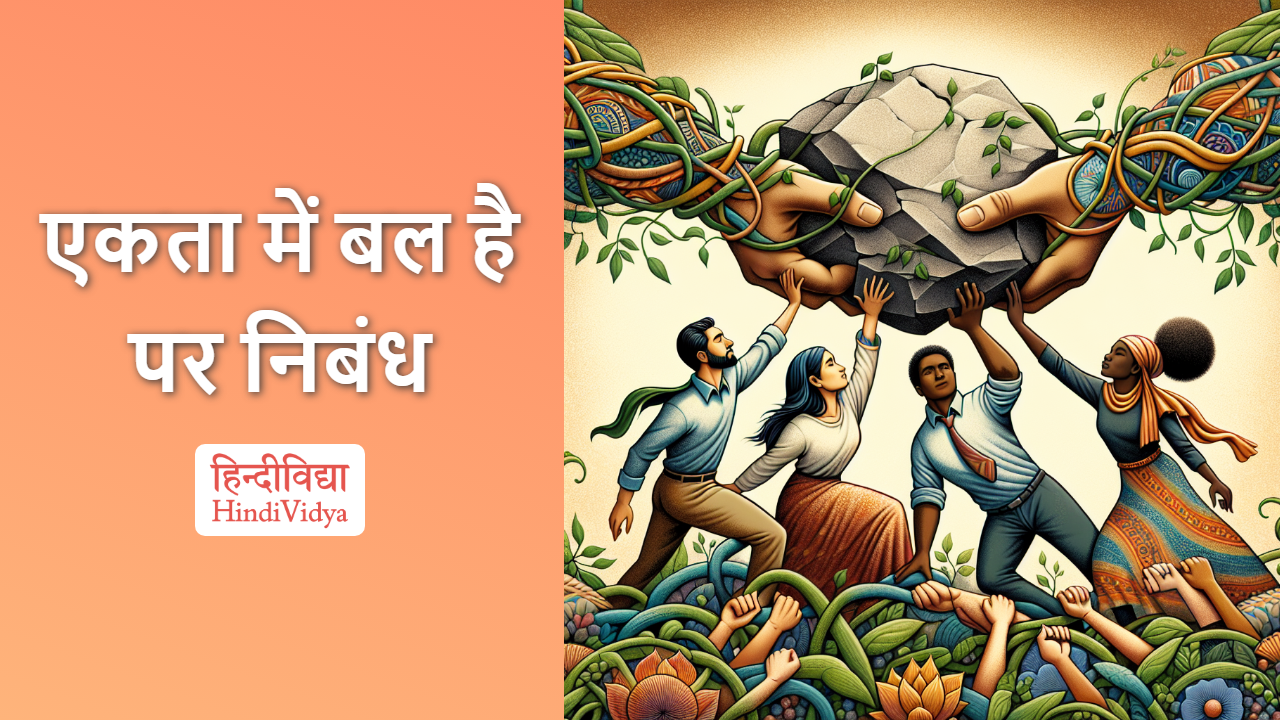 एकता में बल है पर निबंध - Essay on Unity is Strength in Hindi - HindiVidya